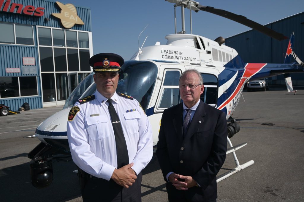Funding for new police helicopter announced at Oshawa Airport | INdurham